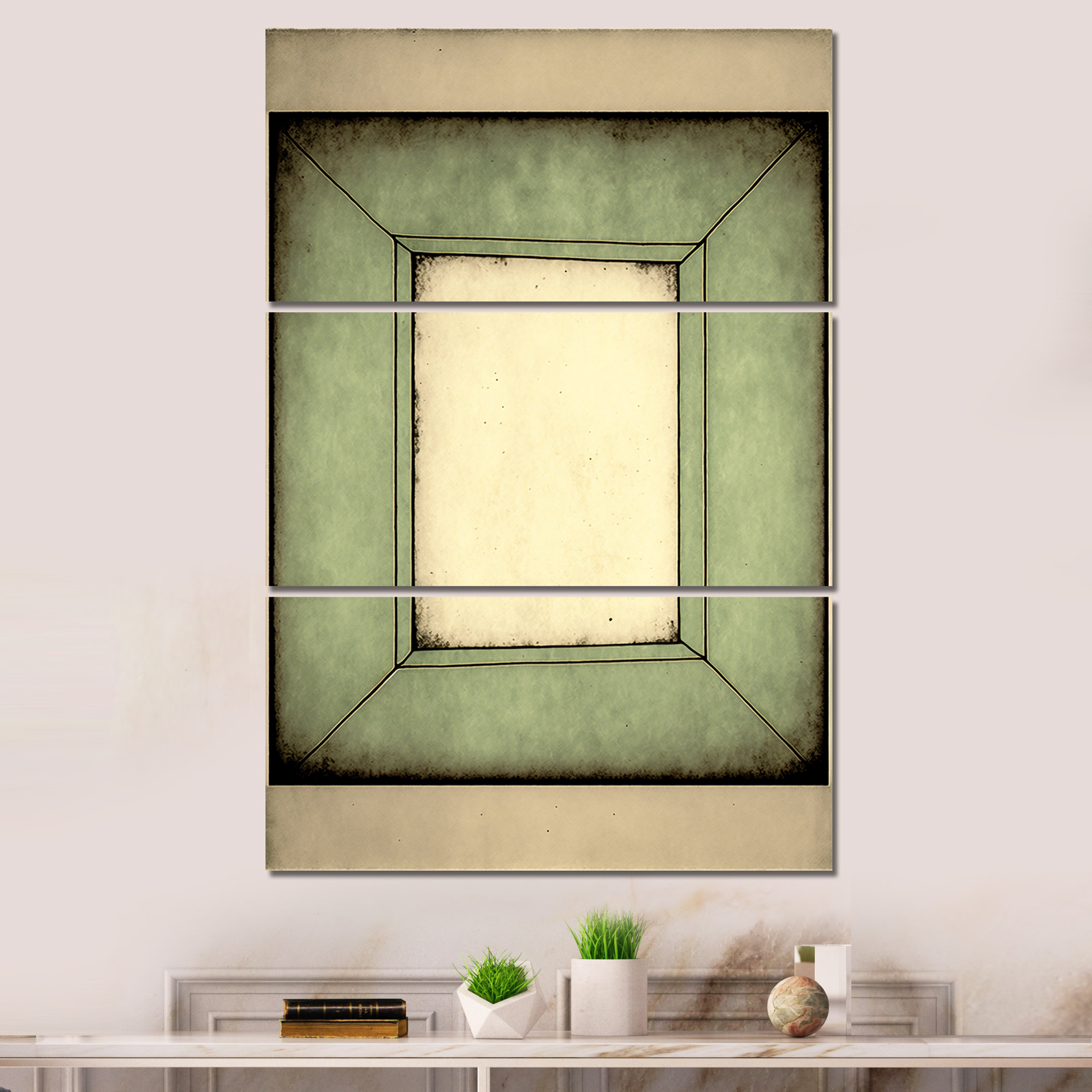 Wildon Home® Impermanence Japanese Vintage Art IX - Modern Geometric Canvas Wall Art Set ...